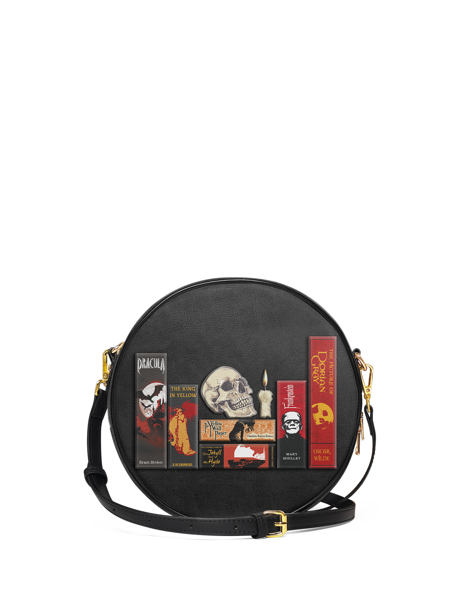 "The Codex of Gothic Tales" Deadlight Black Circle Crossbody Bag – Lettoria